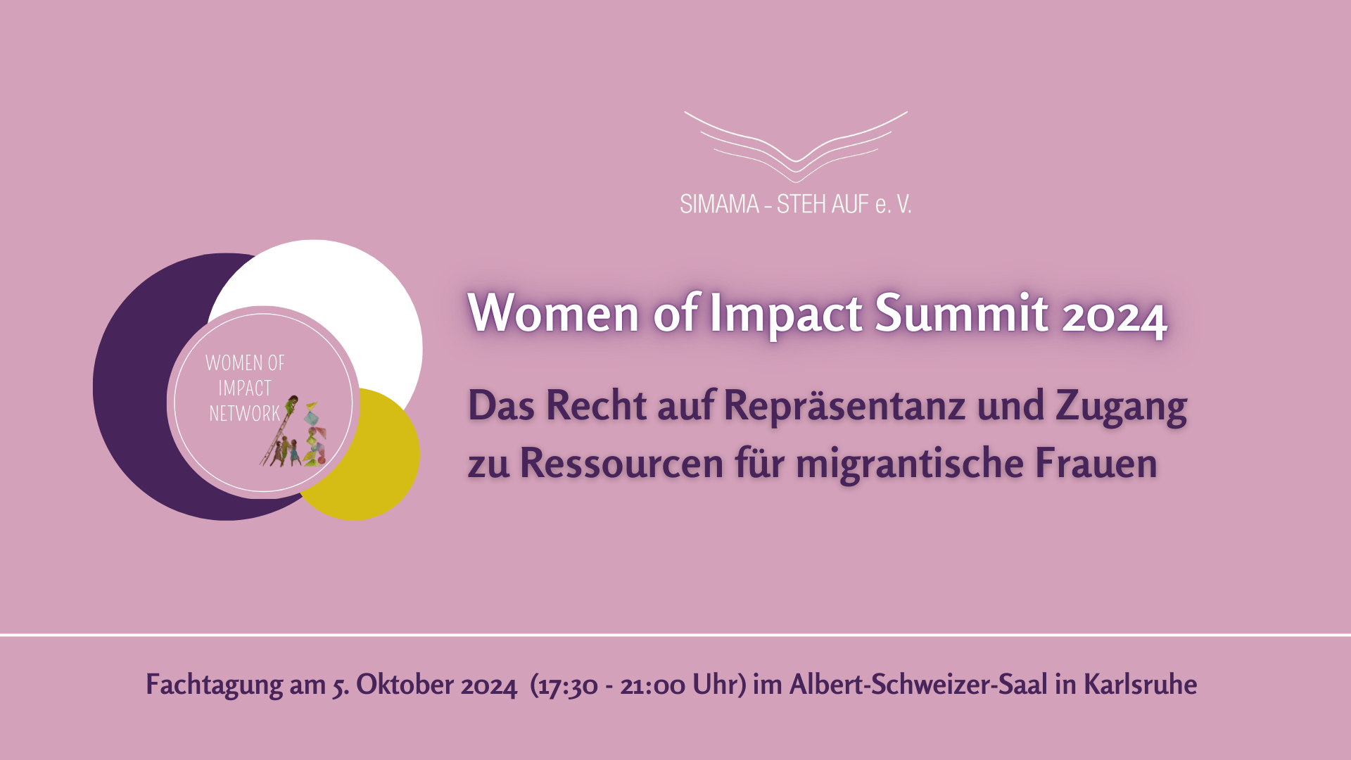 SIMAMA – STEH AUF e.V. - JETZT REGISTRIEREN: Women of Impact Summit 2024 am 5. Oktober